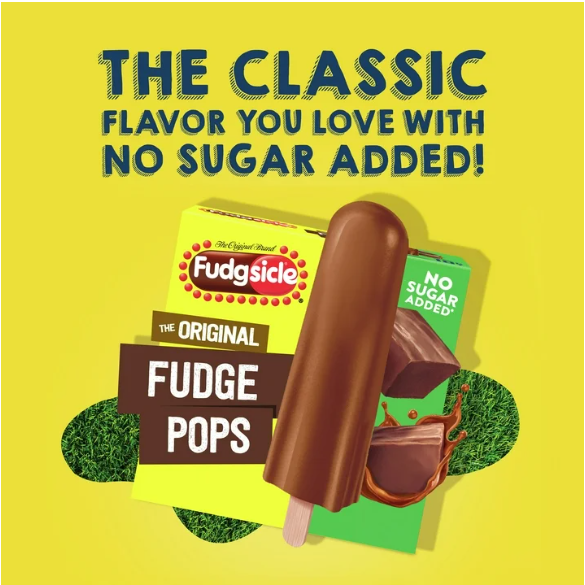 Popsicle Fudgsicle Original Fudge Pops, No Sugar Added - Talotsing