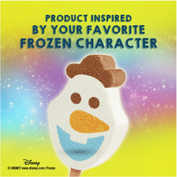 Popsicle Disney Olaf Chocolate Vanilla Caramel Bars, 6 ct - Talotsing