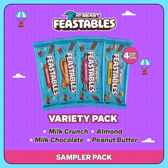 Feastables MrBeast Milk Chocolate Sampler Pack - 2 Pack