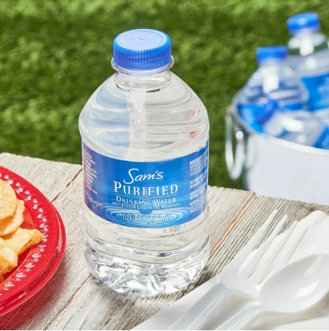 Sam's Purified Drinking Water, 10 fl oz, 15 Count - Talotsing