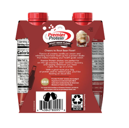 Premier Protein Shake, Root Beer Float, 30g Protein